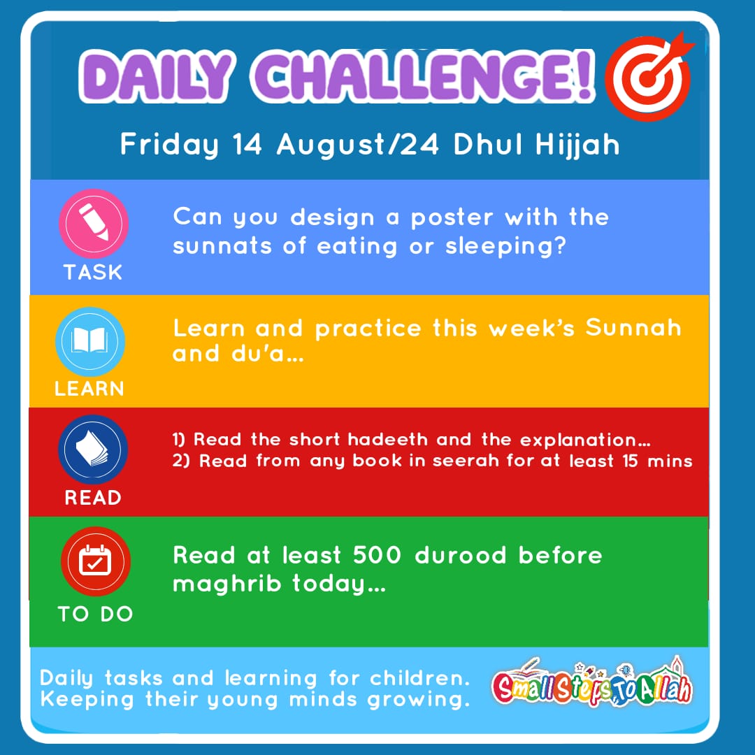 Daily Challenge 10 – Small Steps to Allah