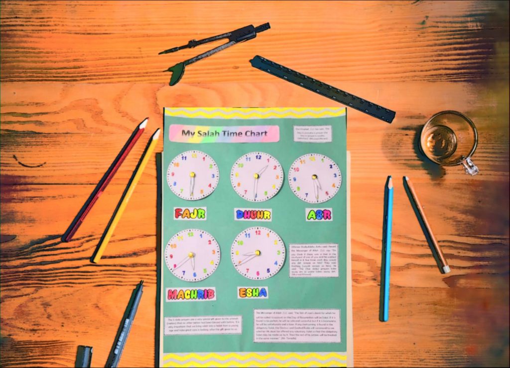My Salah Time Chart - Small Steps to Allah