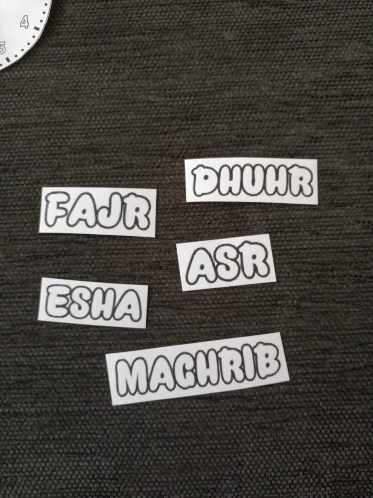 My Salah Time Chart - Small Steps to Allah