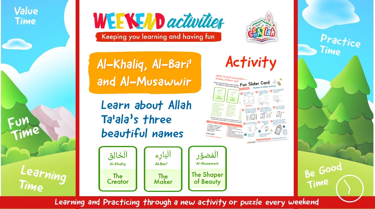 Weekend Activities Page – Small Steps to Allah