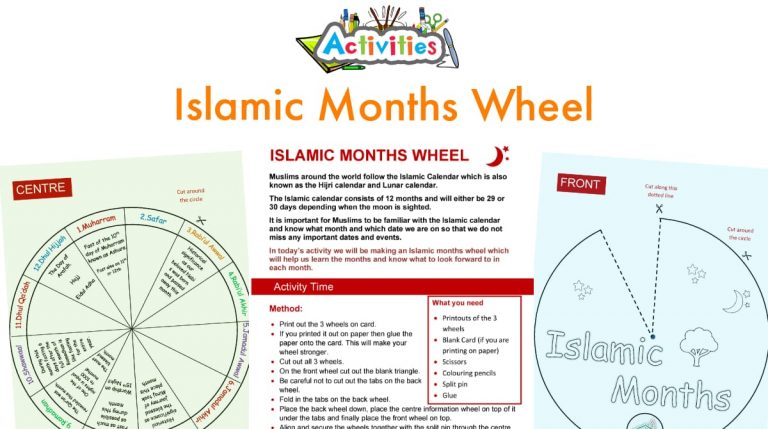 Islamic Months Wheel Activity – Small Steps to Allah