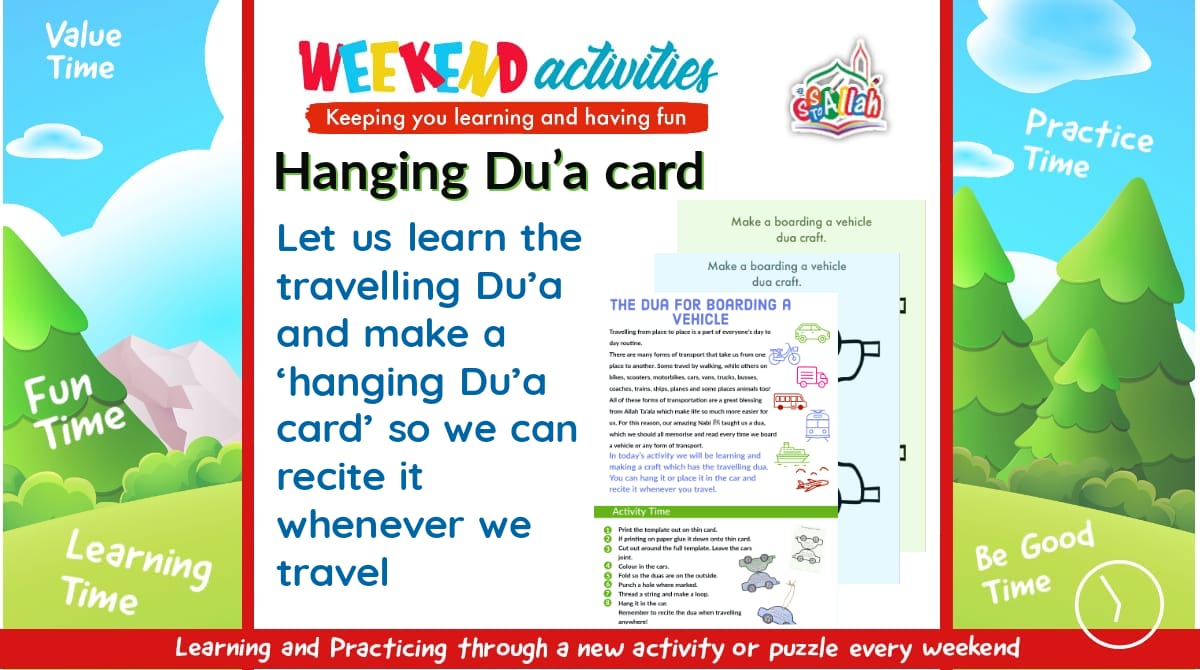 Weekend Activities Page - Small Steps to Allah